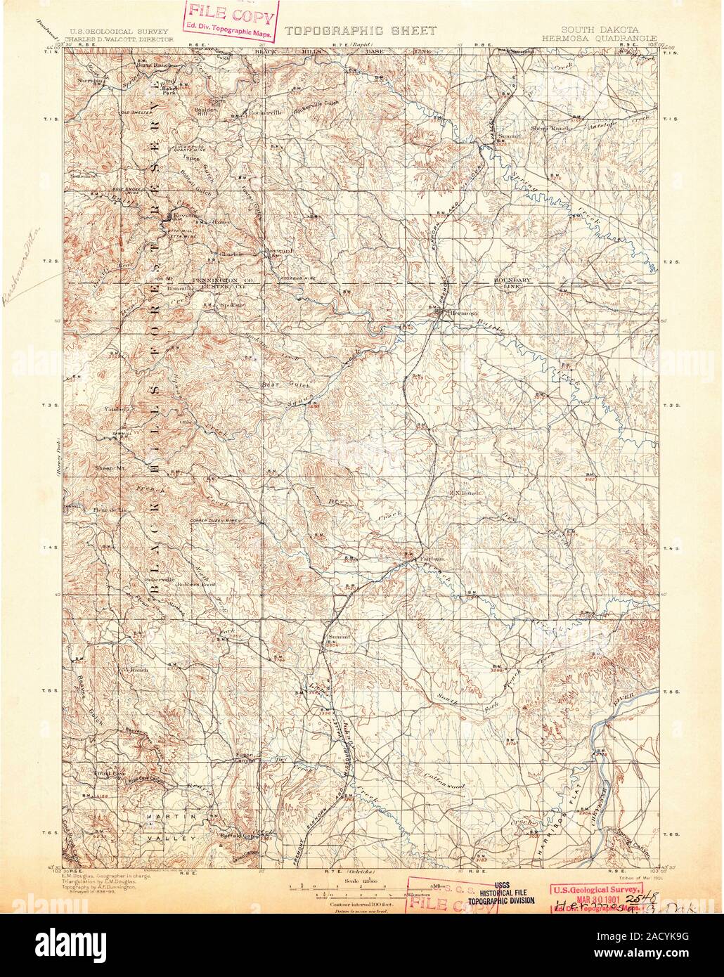Map of hermosa south dakota hi-res stock photography and images - Alamy
