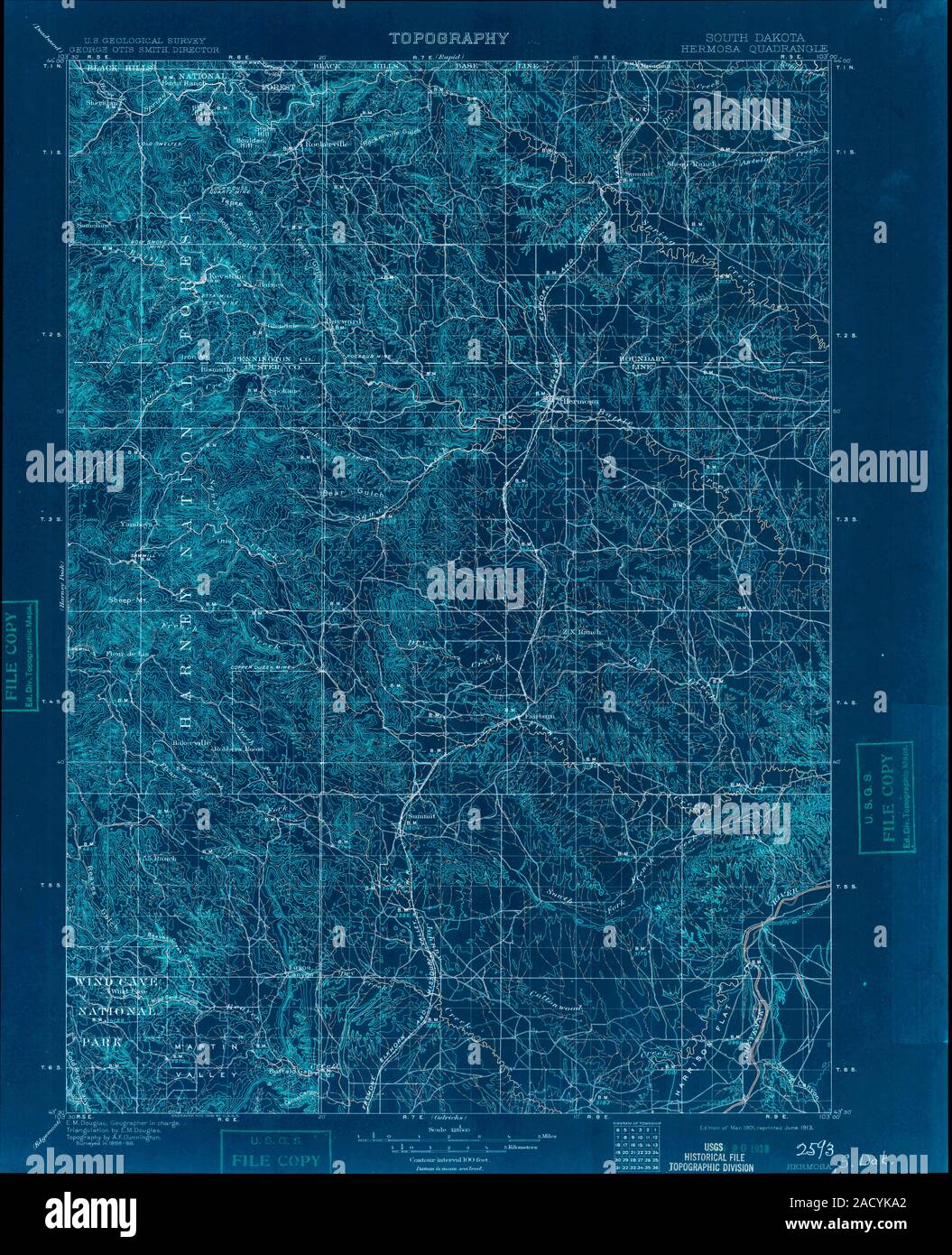 Map of hermosa south dakota hi-res stock photography and images - Alamy