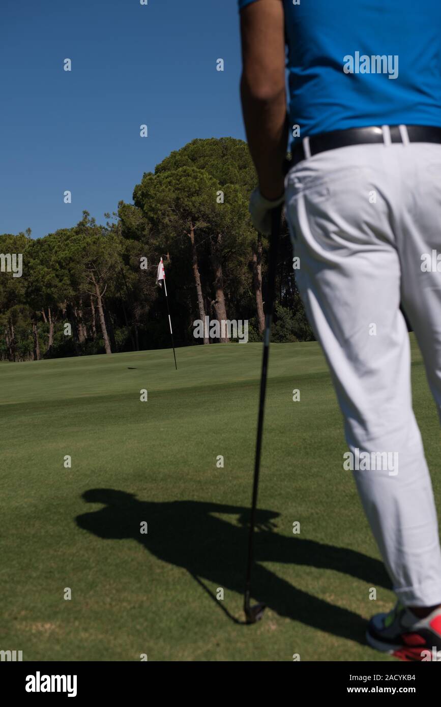 golf player portrait from back Stock Photo - Alamy