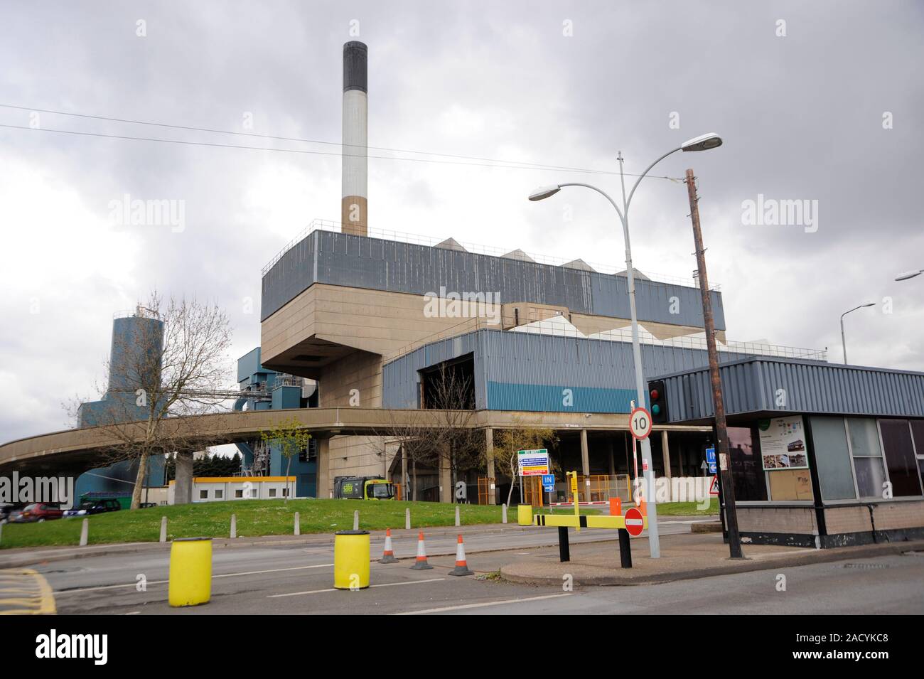 Waste incinerator. Waste is incinerated here to generate energy. This ...