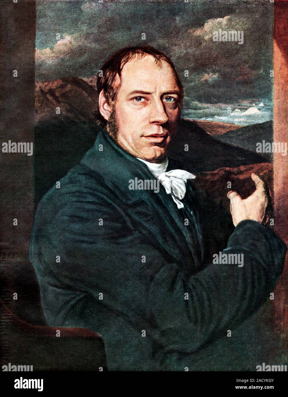 Richard Trevithick (1771-1833). 1816 portrait by John Linnell, of the ...