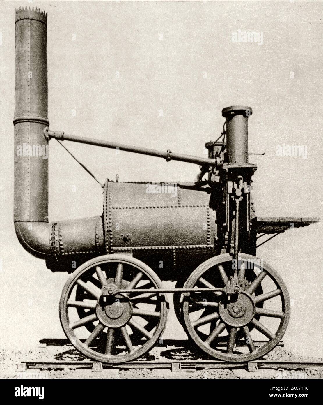 Sans Pareil locomotive, historical image. This early steam locomotive ...