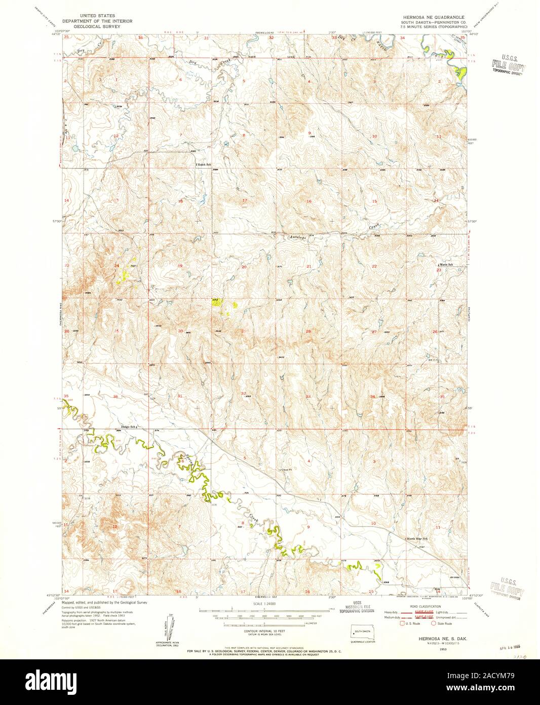 Map of hermosa south dakota hi-res stock photography and images - Alamy