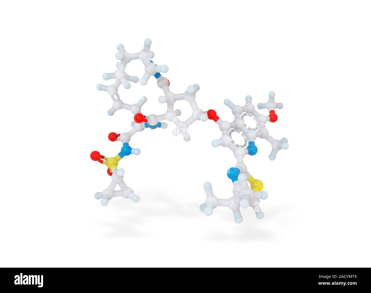 Molecular model of the hepatitis C (HCV) drug simeprevir. This ...
