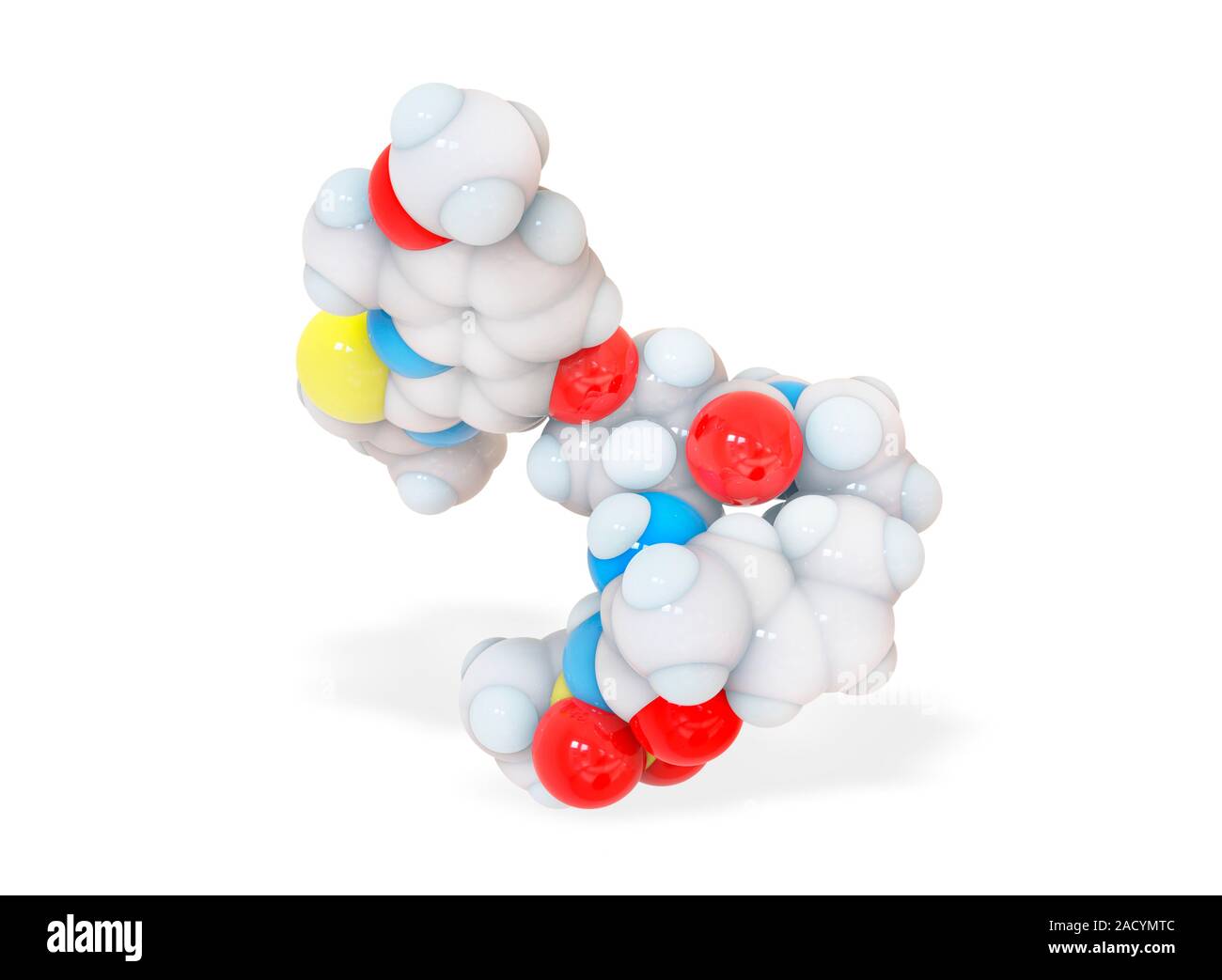 Molecular model of the hepatitis C (HCV) drug simeprevir. This ...