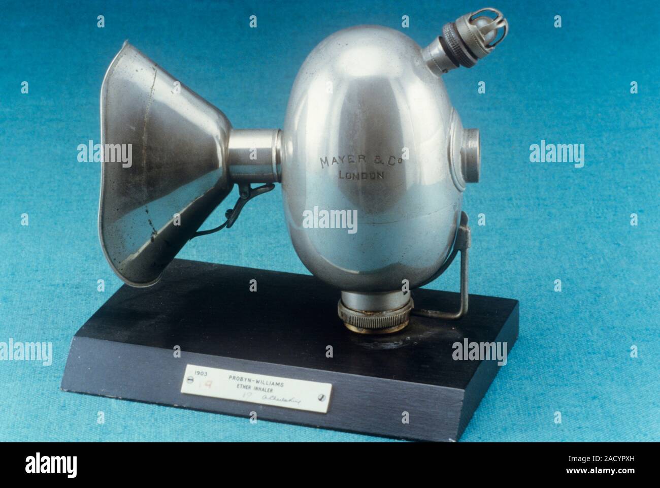 Anaesthetic inhaler, 1903. This is a Probyn Williams ether inhaler ...