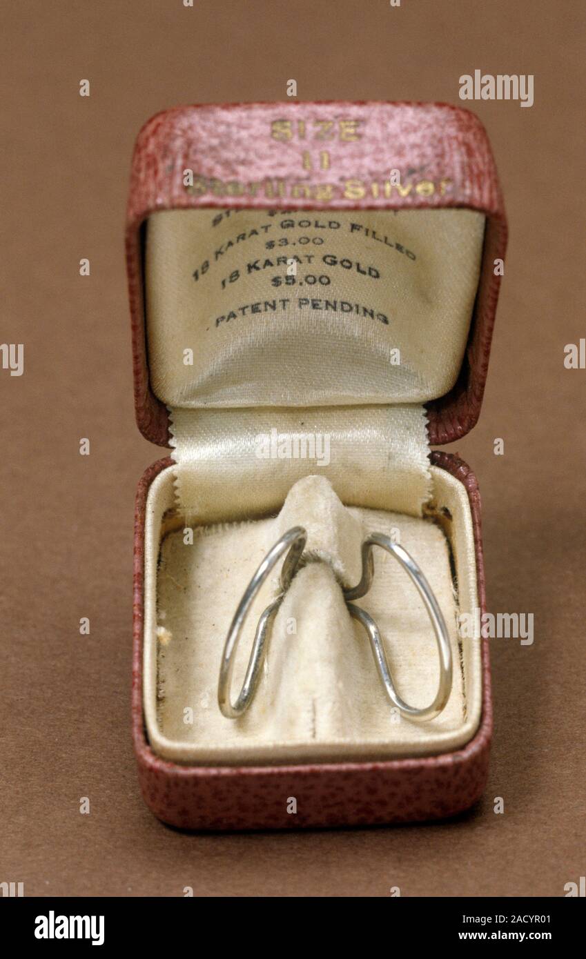 Box containing Thurston's Perfect Breather gold-filled patent nose clip ...