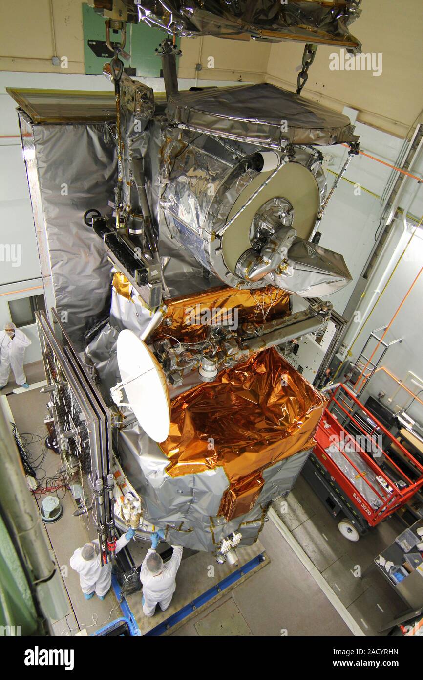 GPM rainfall satellite testing. Engineers at NASA's Goddard Space ...