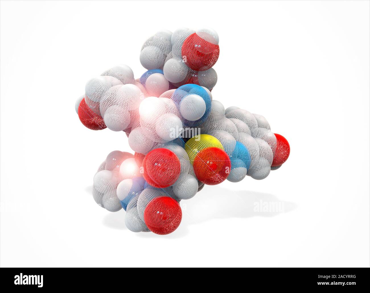 Alpha Amanitin Toxin Molecule Computer Model Showing The Structure Of