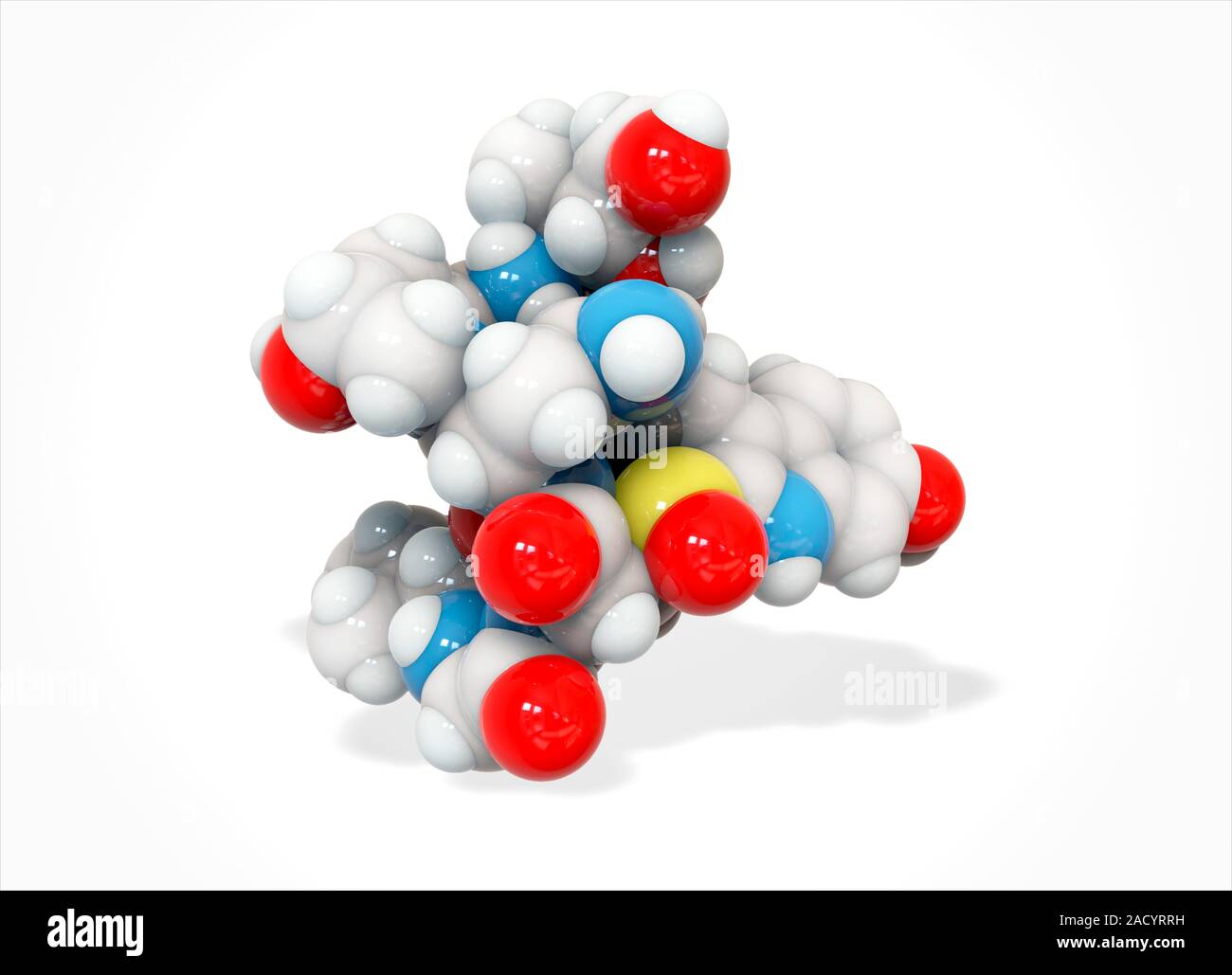 Alpha Amanitin Toxin Molecule Computer Model Showing The Structure Of