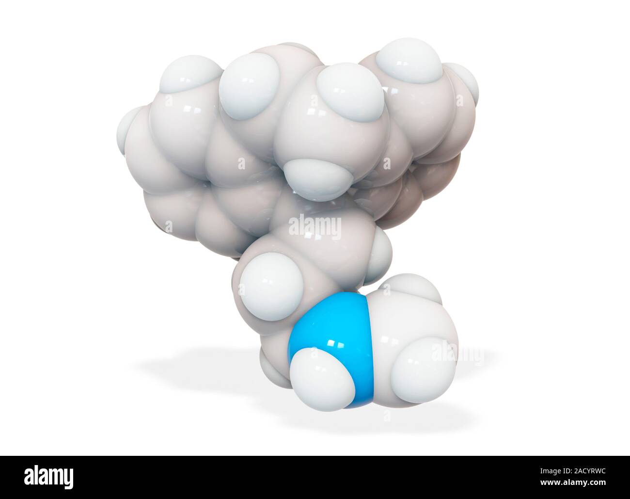 Nortriptyline drug molecule. Computer model showing the structure of a ...