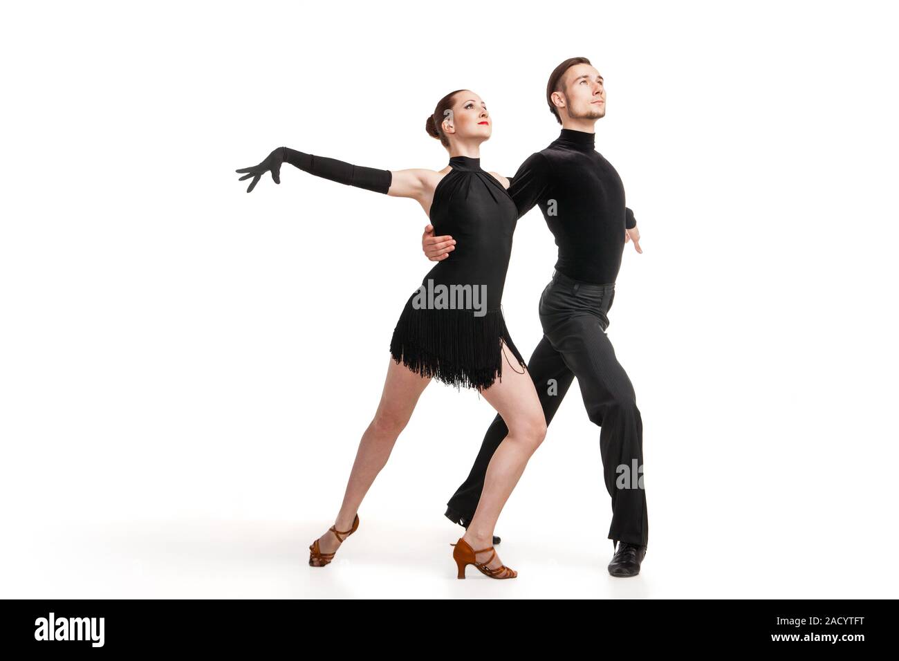professional artists dancing over white Stock Photo - Alamy