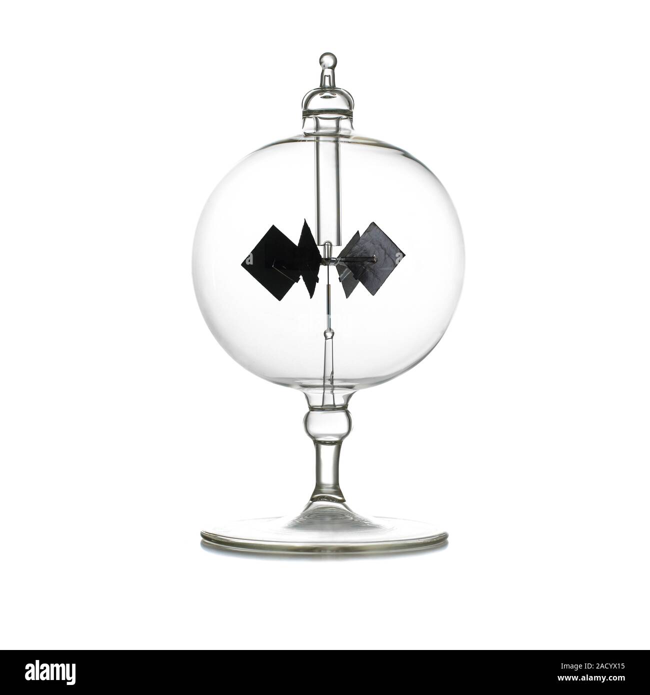 Crookes radiometer, a device invented by Sir William Crookes in 1873 ...