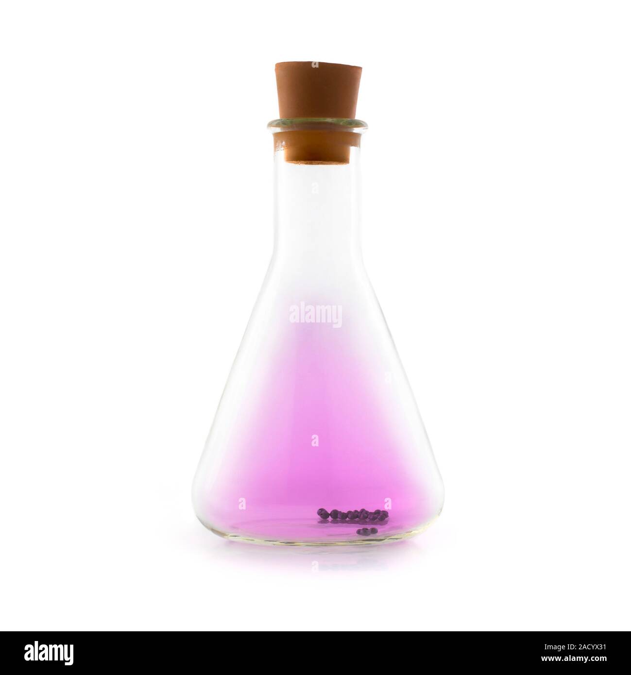 A flask containing iodine. Iodine is a lustrous metallic grey ...
