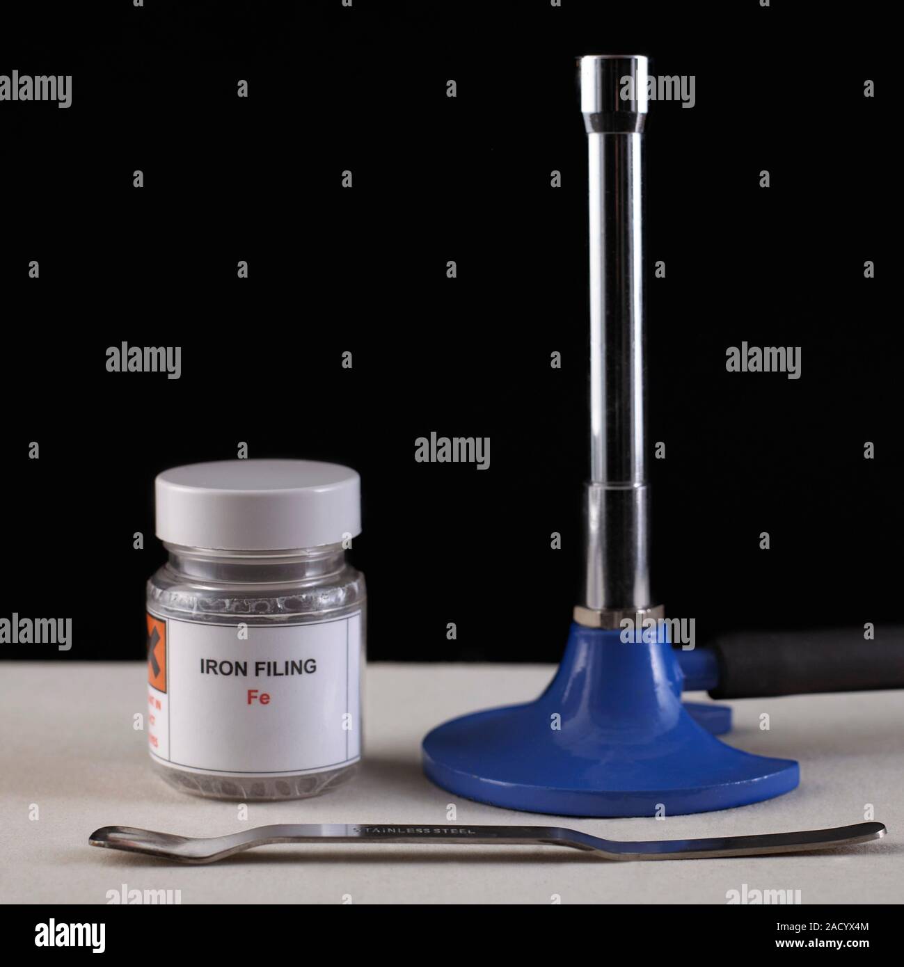 Equipment for demonstrating what happens when iron filings are ...