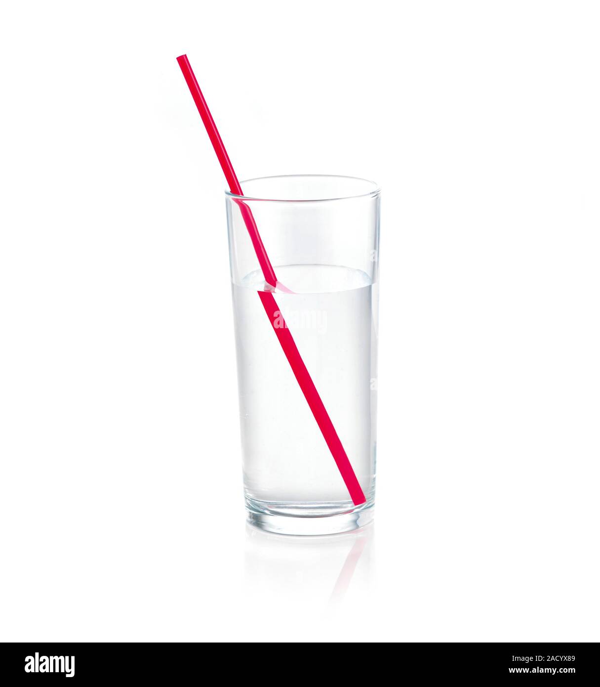 Refraction of the image of a drinking straw in a glass of water. The ...