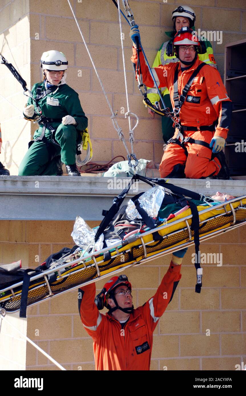 Training exercise for major emergency. West Yorkshire Fire Service ...