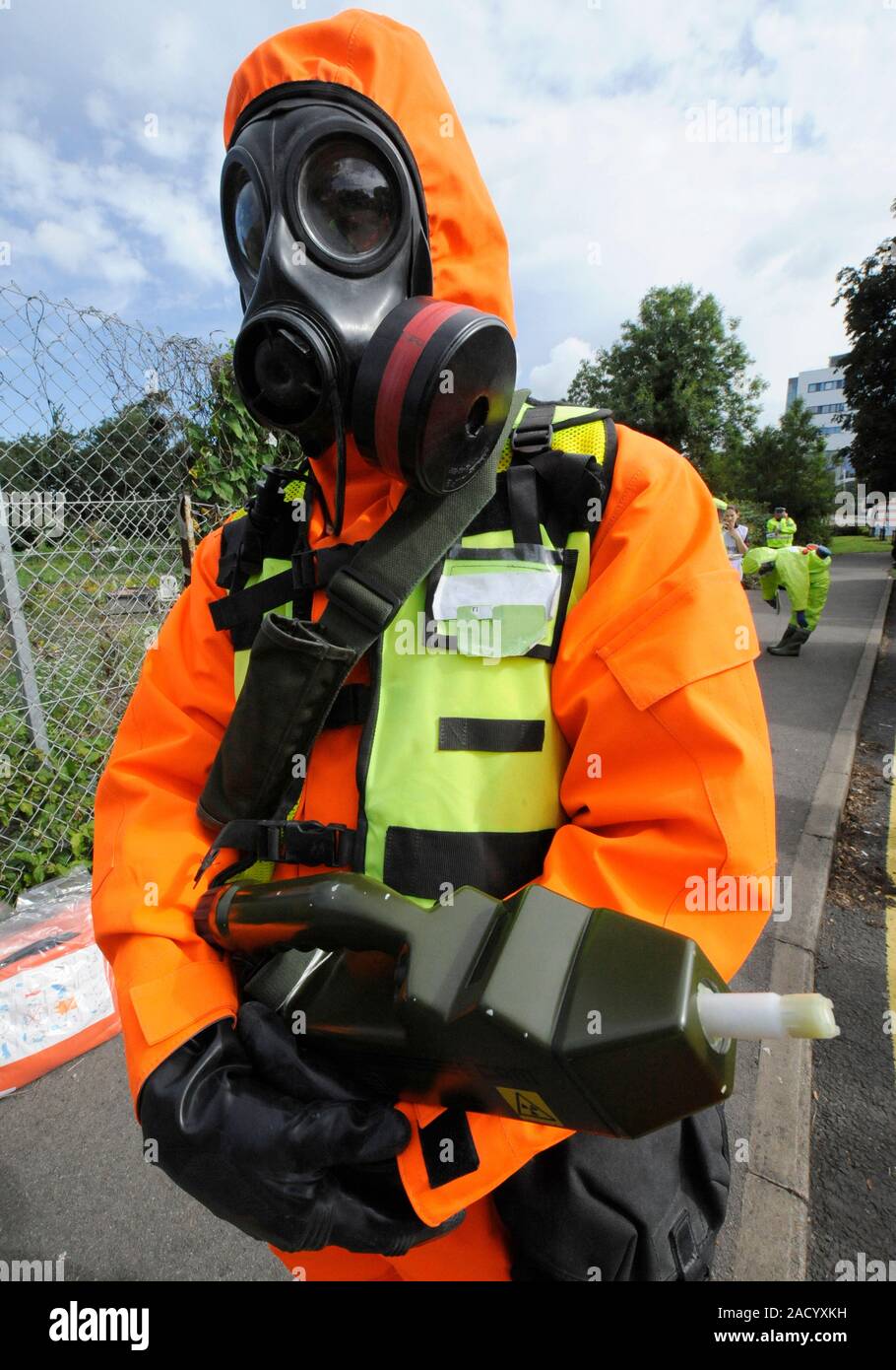 Radiation emergency response worker. Emergency worker in a radiation ...