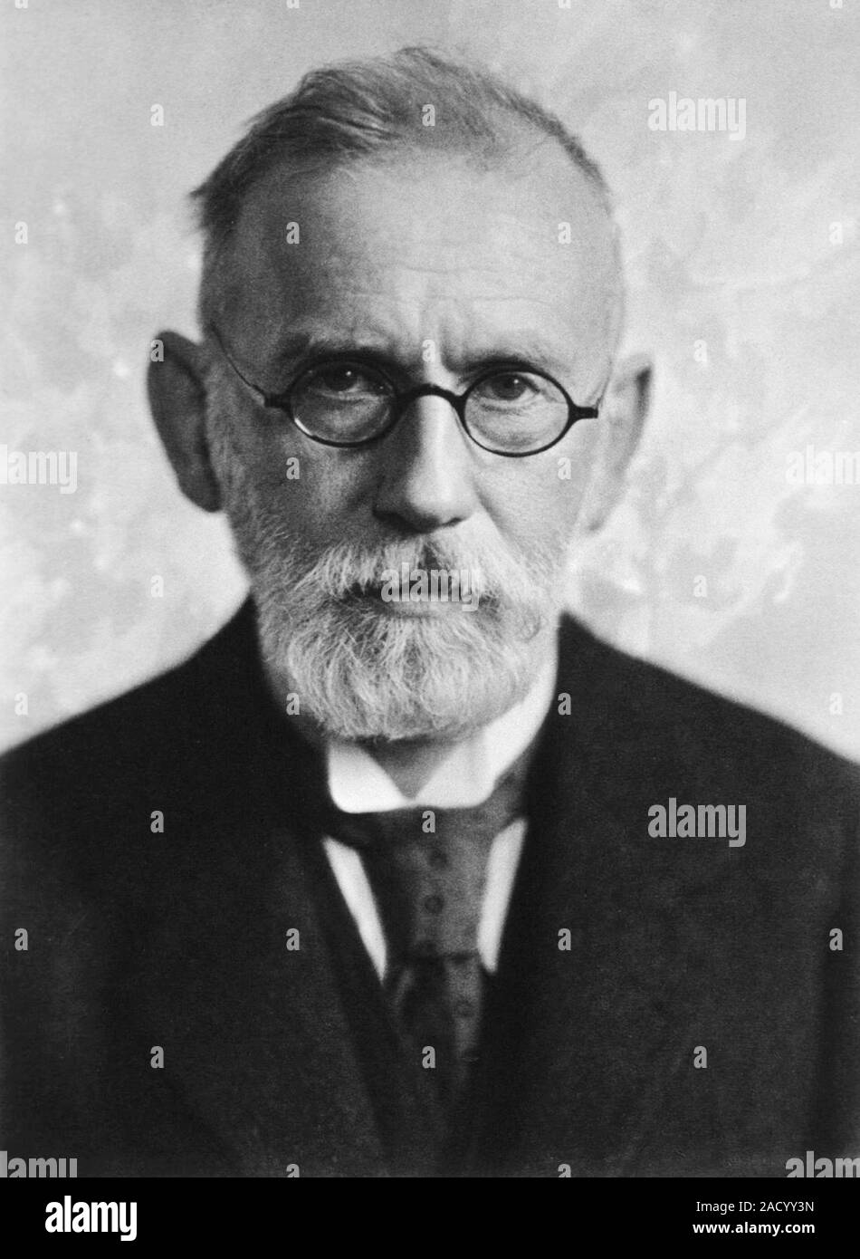 Paul Ehrlich (1854-1915), German immunologist. Ehrlich worked with ...