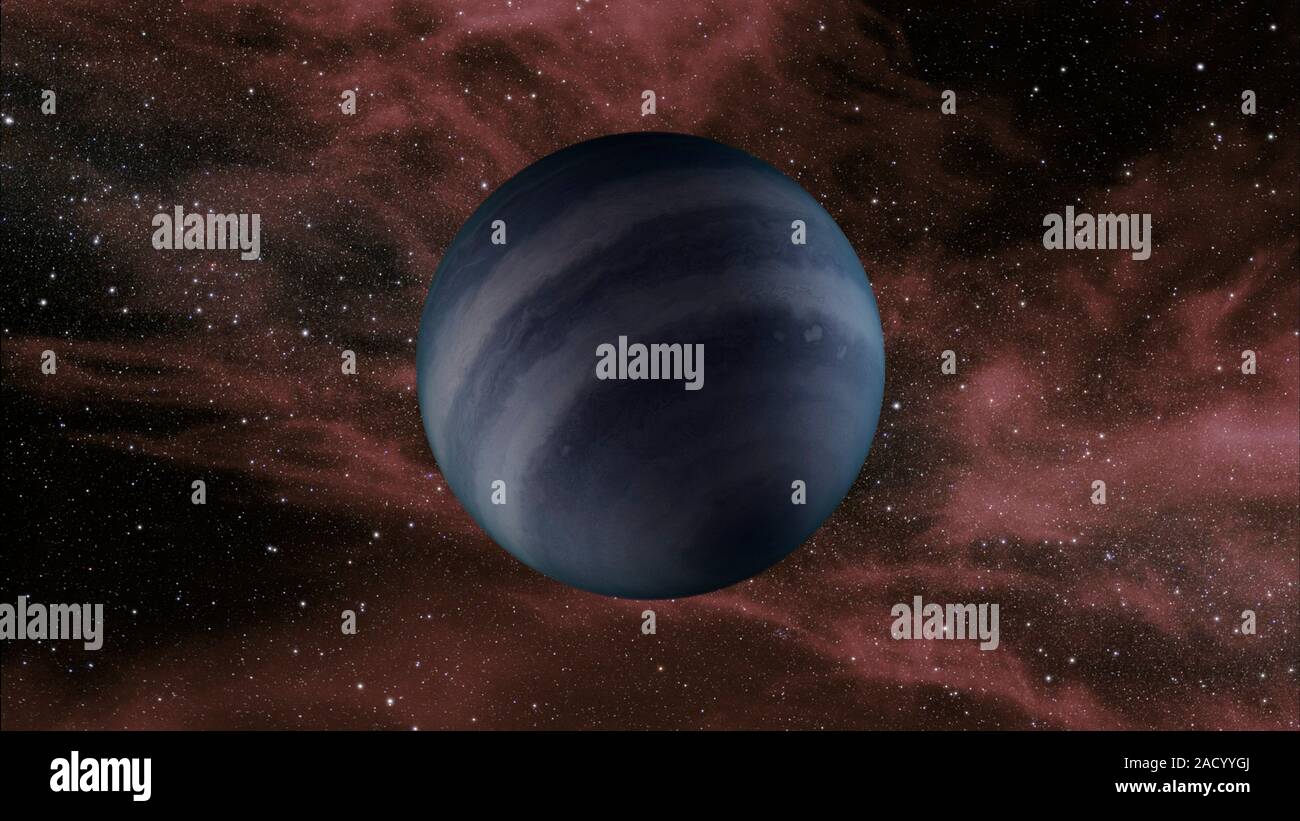 Free floating brown dwarf. Computer illustration of a free-floating ...
