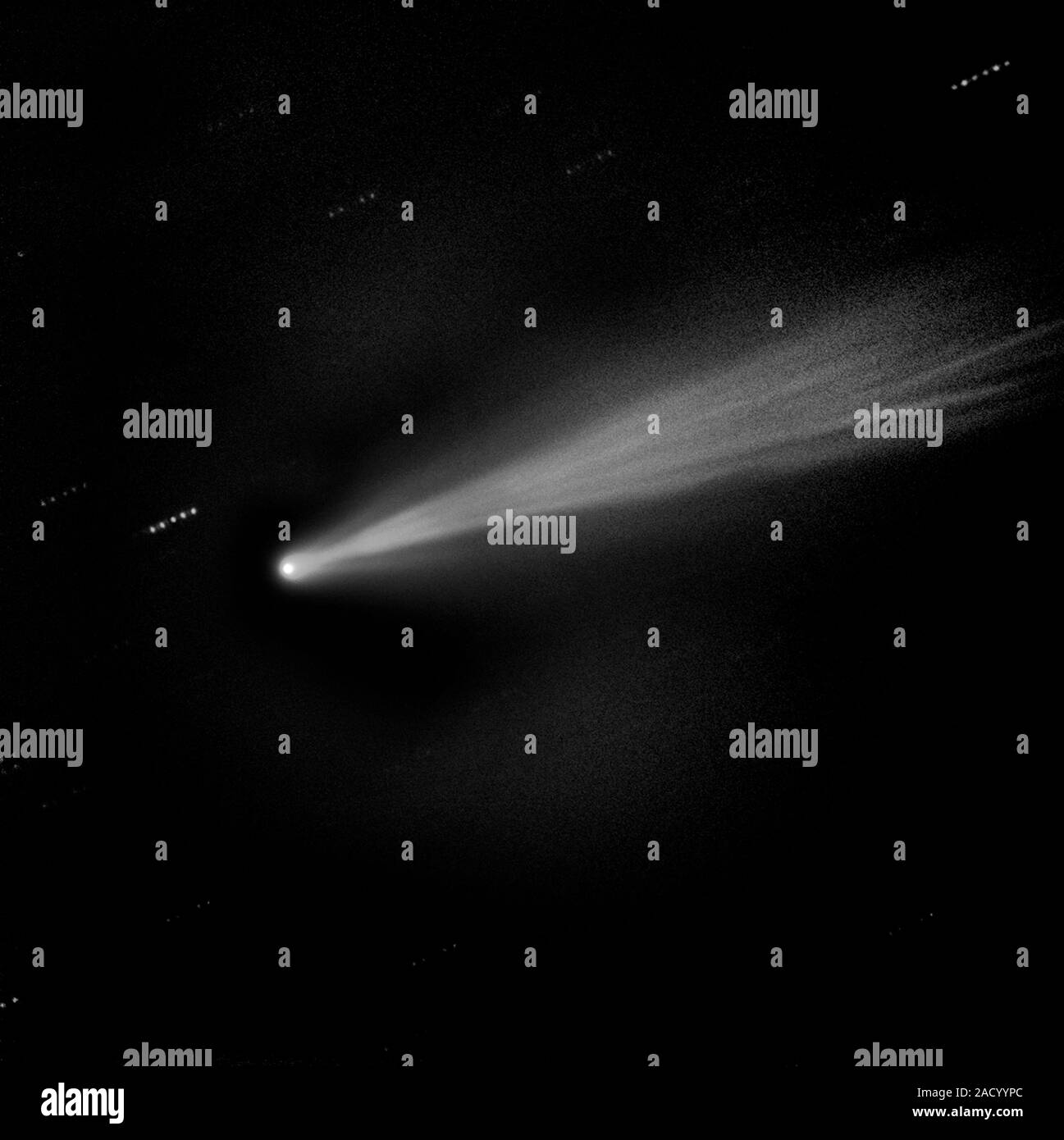 Comet ISON. Composite 'stacked' image of comet ISON. Discovered in 2012 ...