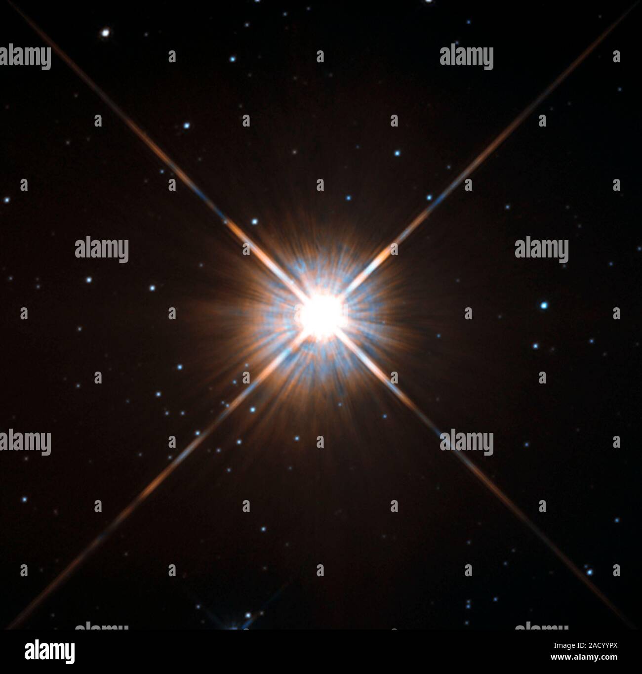 Proxima Centauri star. Hubble Space Telescope (HST) image of the red dwarf star Proxima Centauri ...