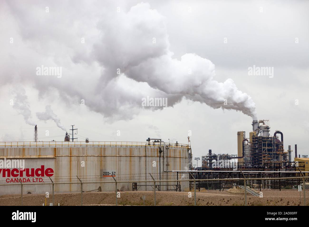 The Syncrude upgrader plant. The tar sands are the largest industrial ...