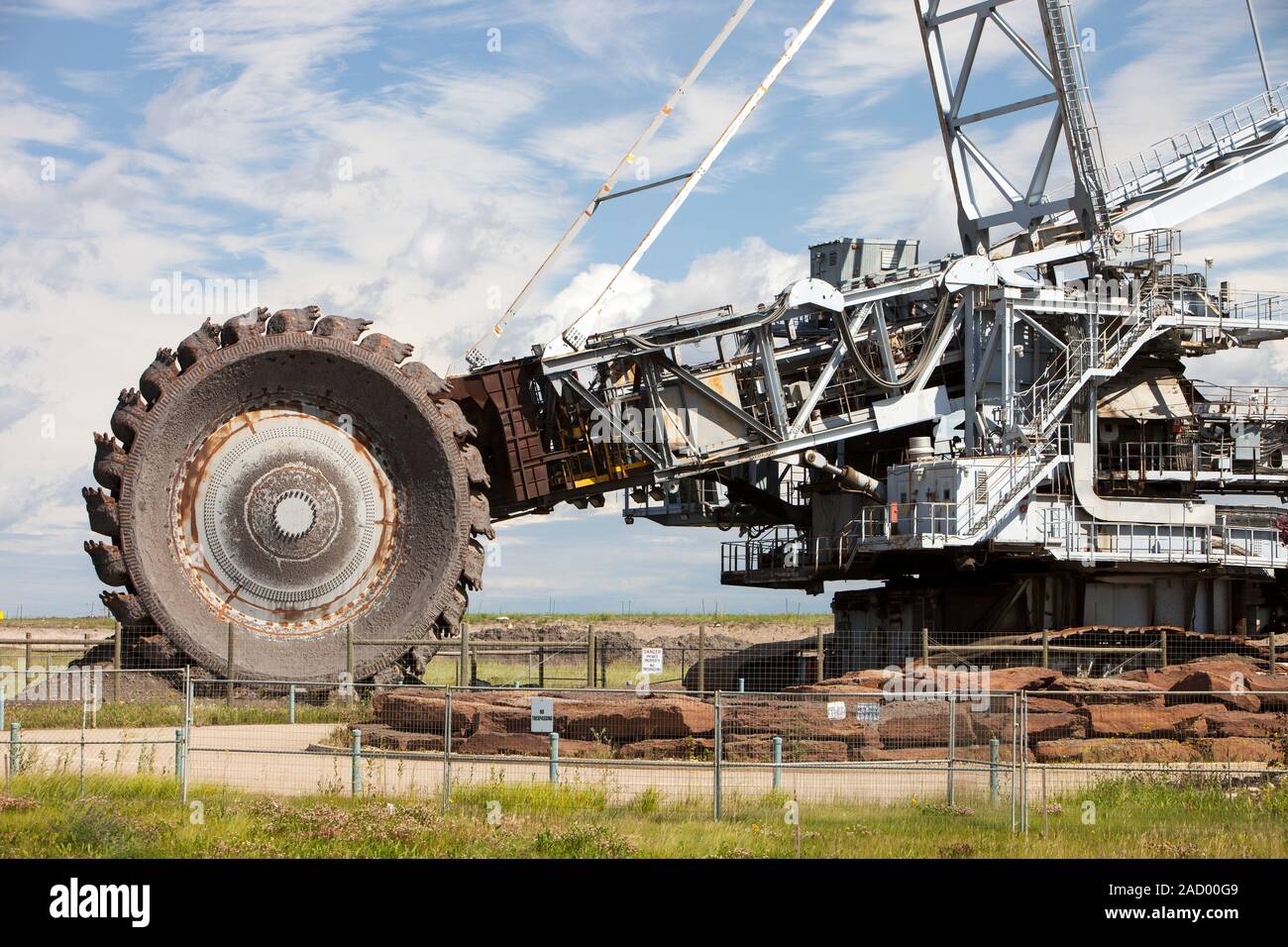A massive bucket wheel by the Syncrude upgrader plant. The tar sands ...