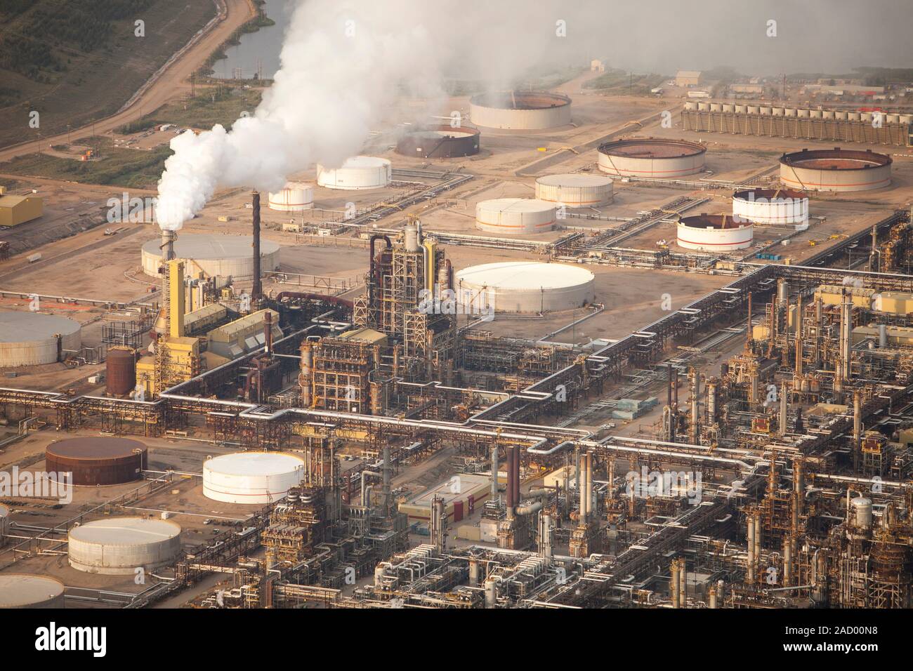 Tar sands deposits being mined at the Syncrude mine north of Fort ...