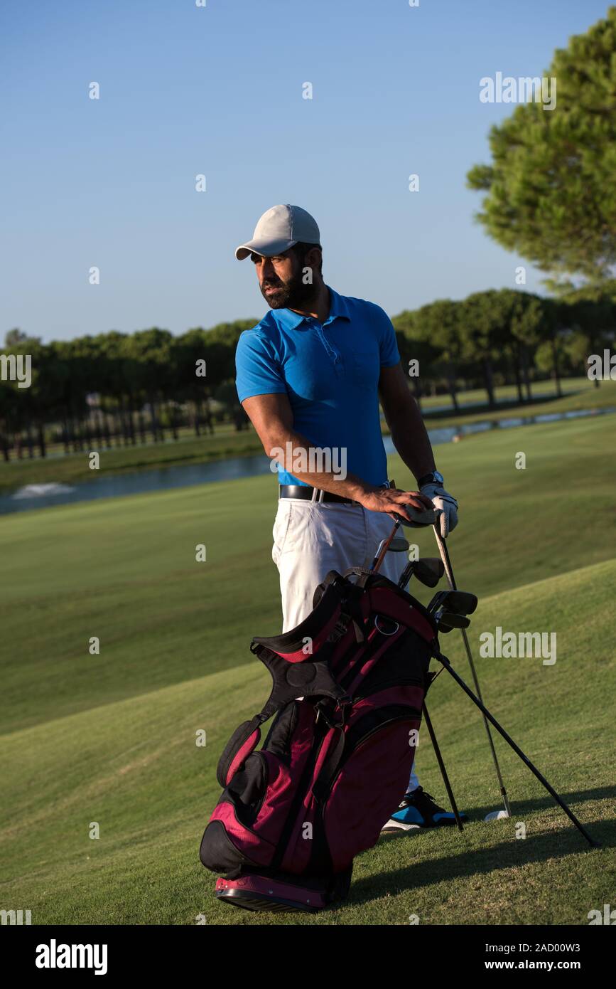 golfer portrait at golf course Stock Photo - Alamy