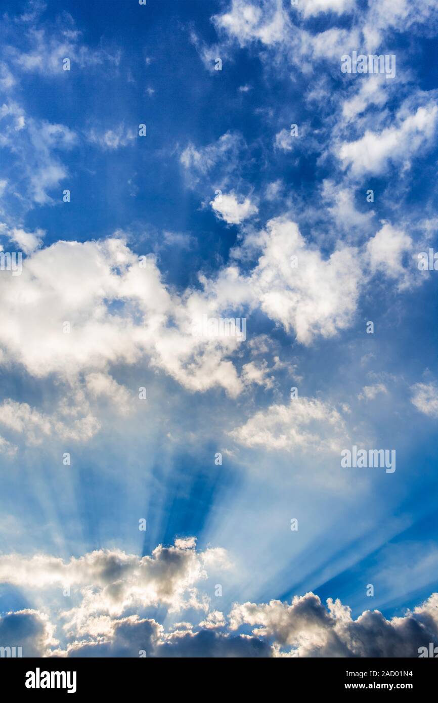 Crepuscular rays, also known as sun rays. They look like they are ...