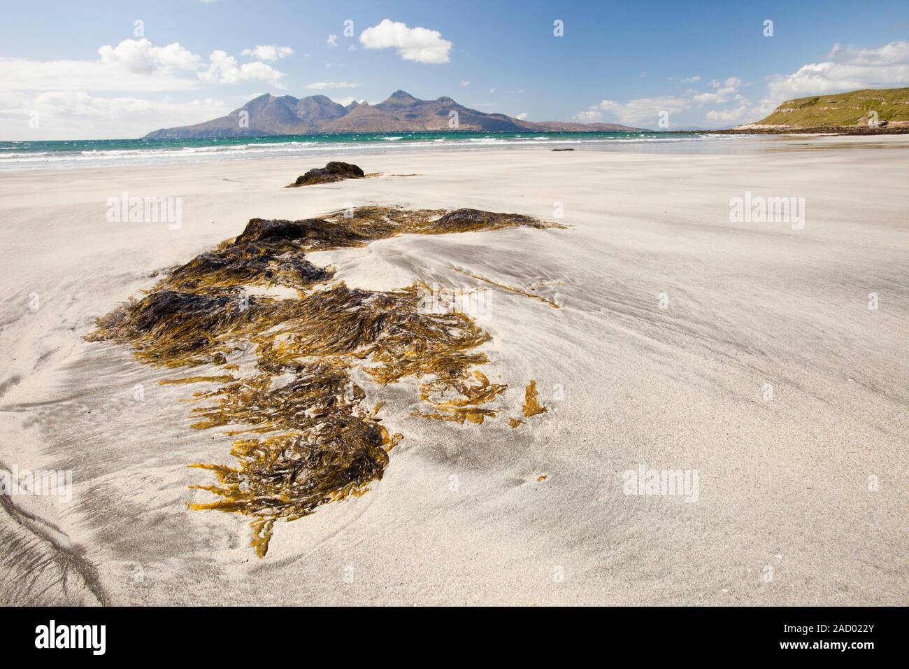 The Bay of Laig at Cleadale on the Isle of Eigg, looking towards the ...
