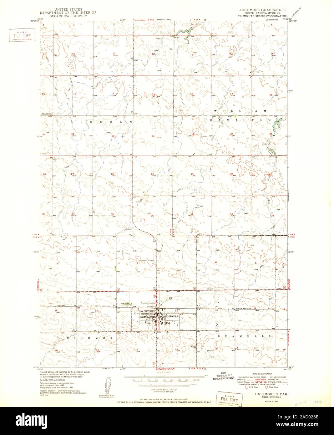 Map of highmore south dakota hi-res stock photography and images - Alamy