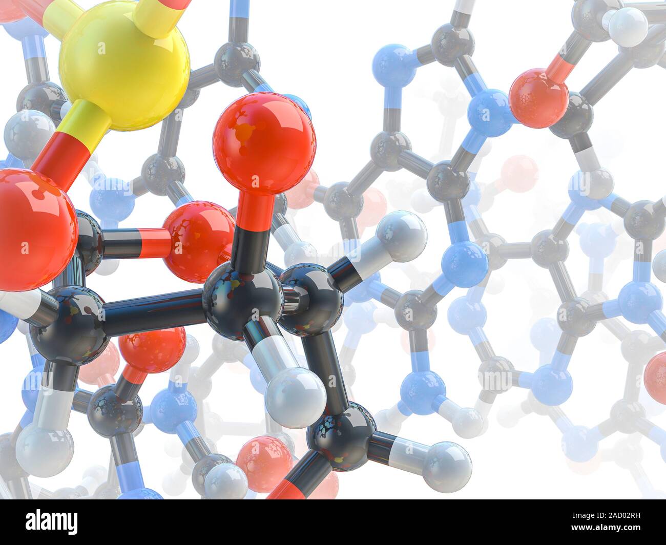 DNA molecule. Computer illustration of a double stranded DNA ...