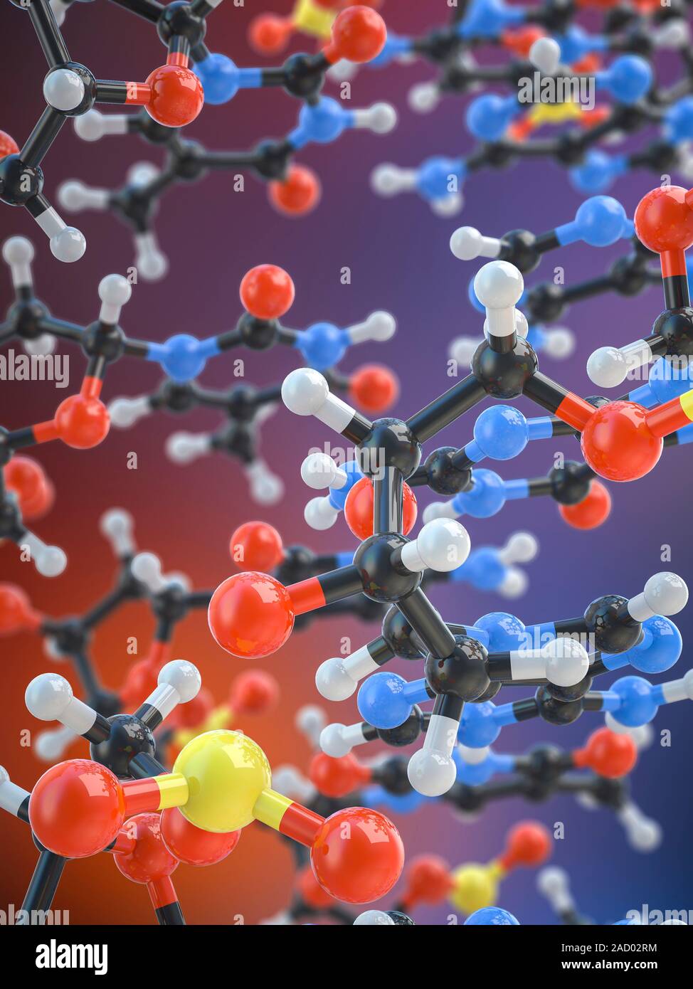 DNA molecule. Computer illustration of a double stranded DNA ...