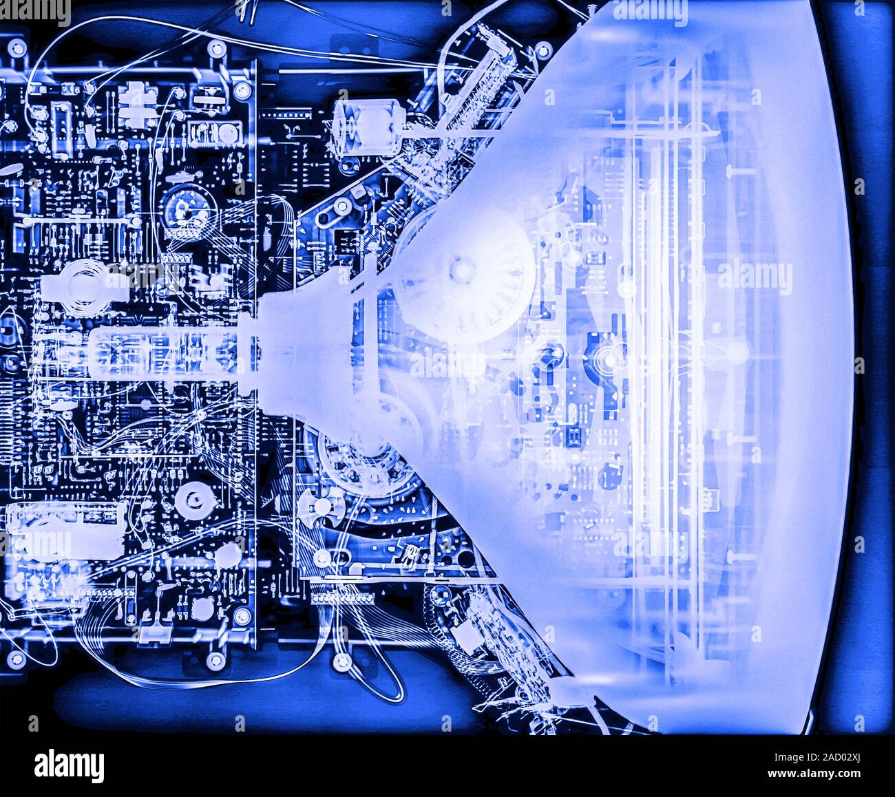 Coloured X-ray of a CRT (cathode ray tube) monitor Stock Photo - Alamy