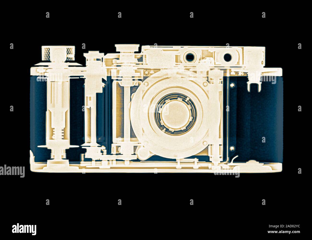 Coloured X-ray of film camera Stock Photo - Alamy