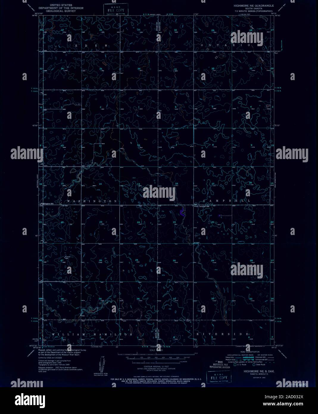 Map of highmore south dakota hi-res stock photography and images - Alamy