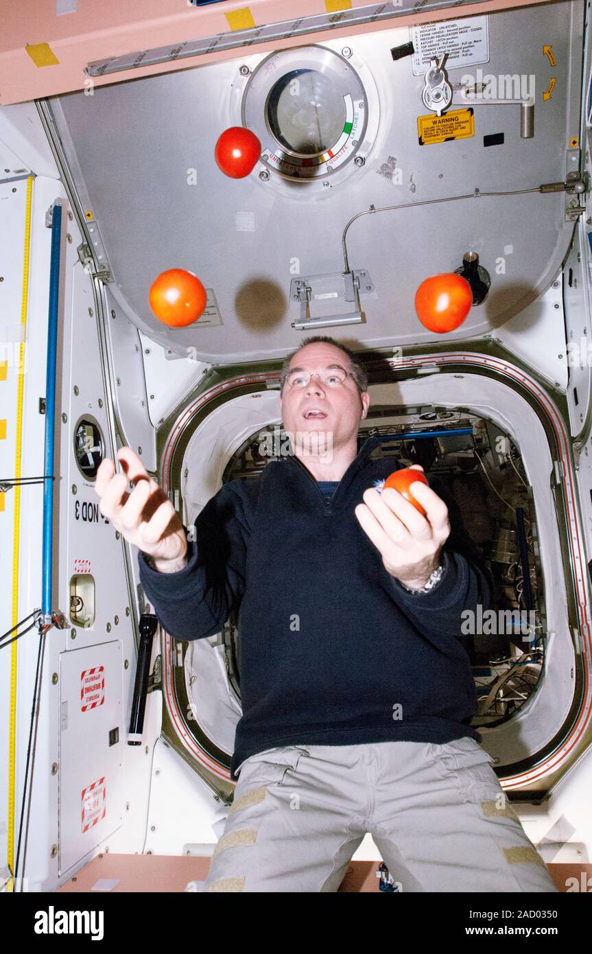 ISS astronaut juggling. Expedition 34 commander Kevin Ford (born 1960 ...