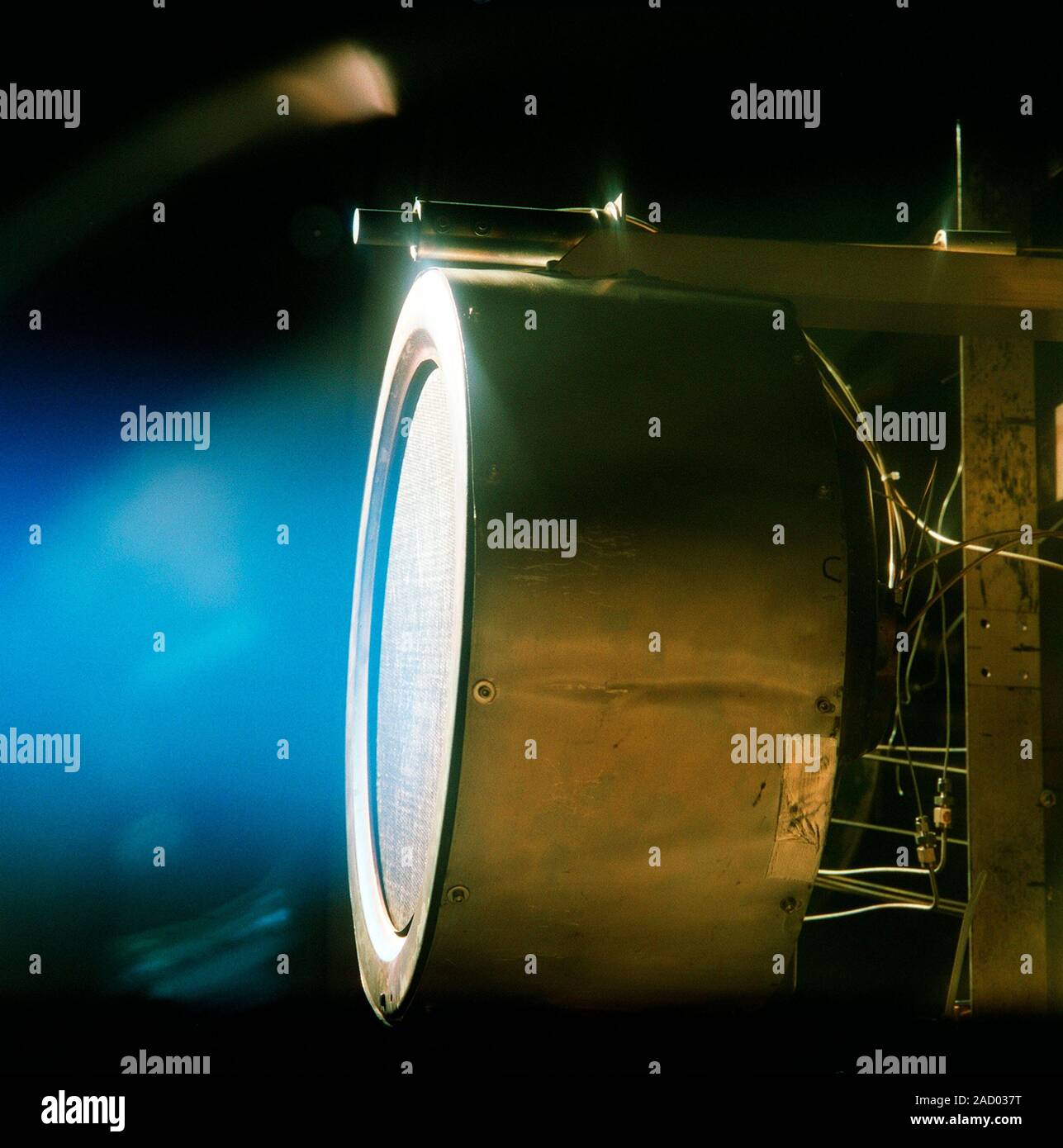 Xenon ion engine prototype. View of a Xenon ion engine prototype being ...