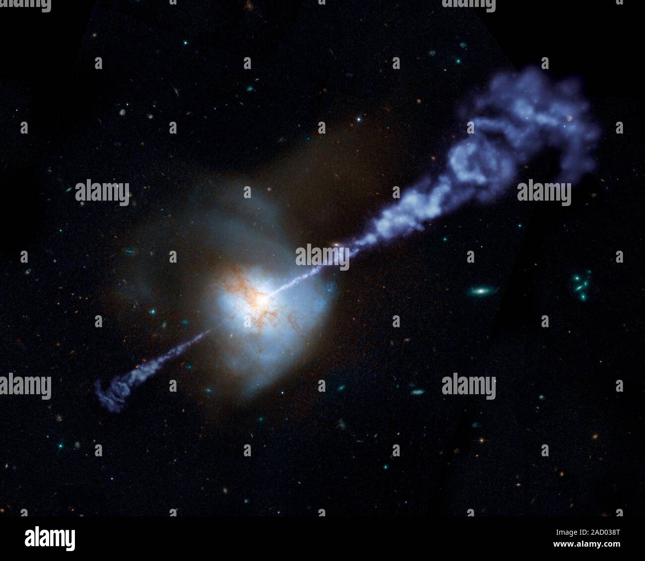 Arp 220 galaxy. Hubble Space Telescope (HST) image of the Arp 220 ...