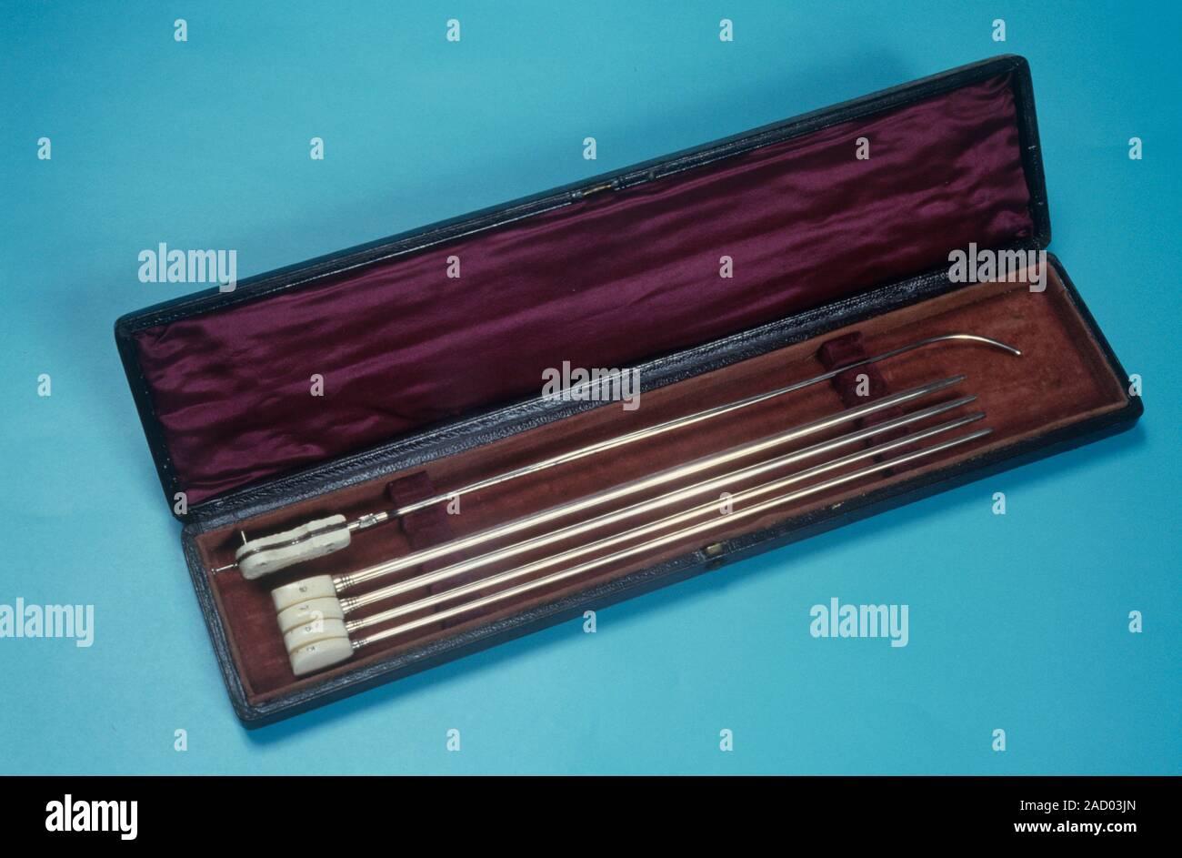 Urethral dilators. These silver and ivory instruments date from about ...