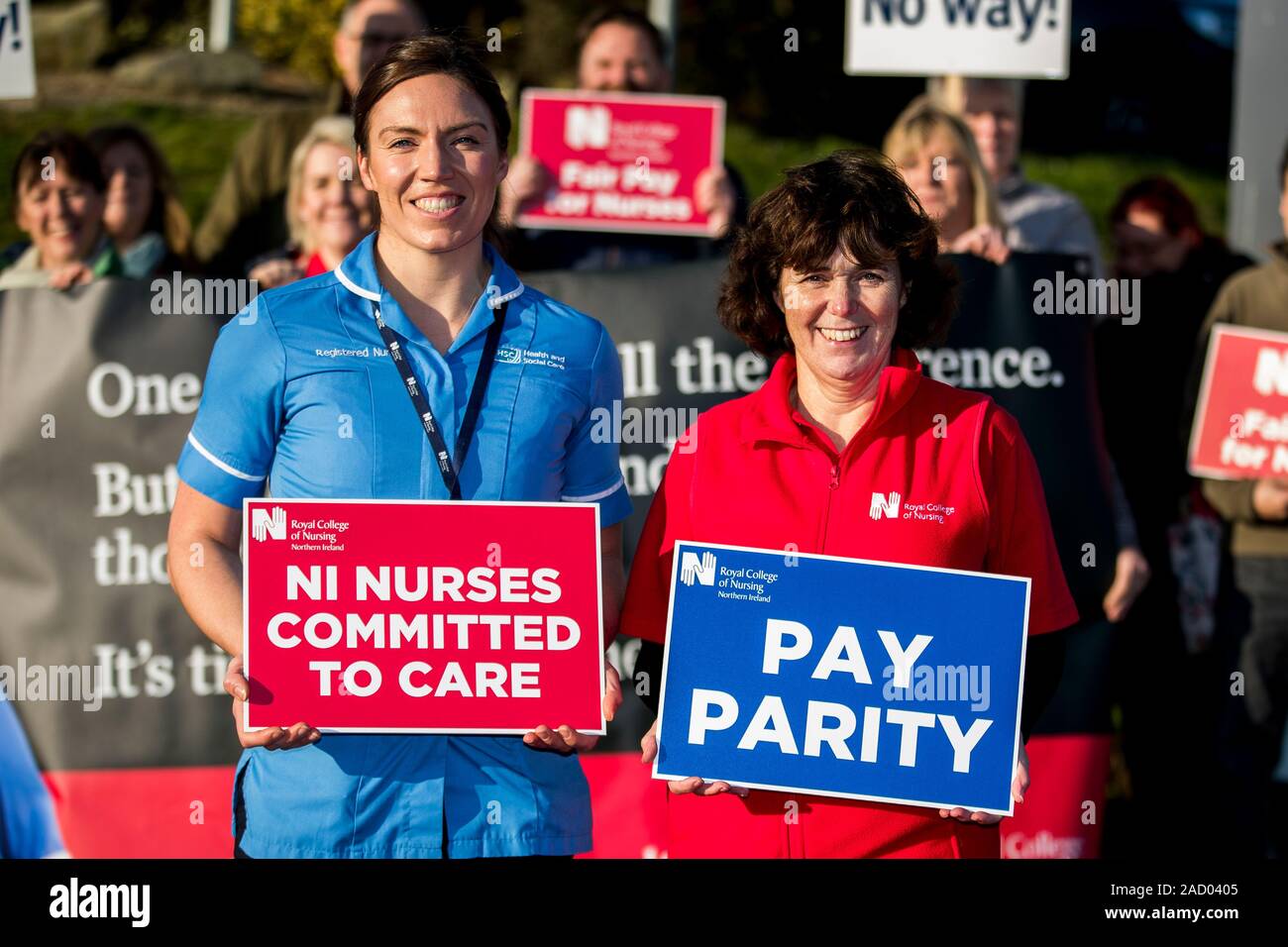 Haematology unit staff nurse Emma Kerrigan (left) and senior RCN ...