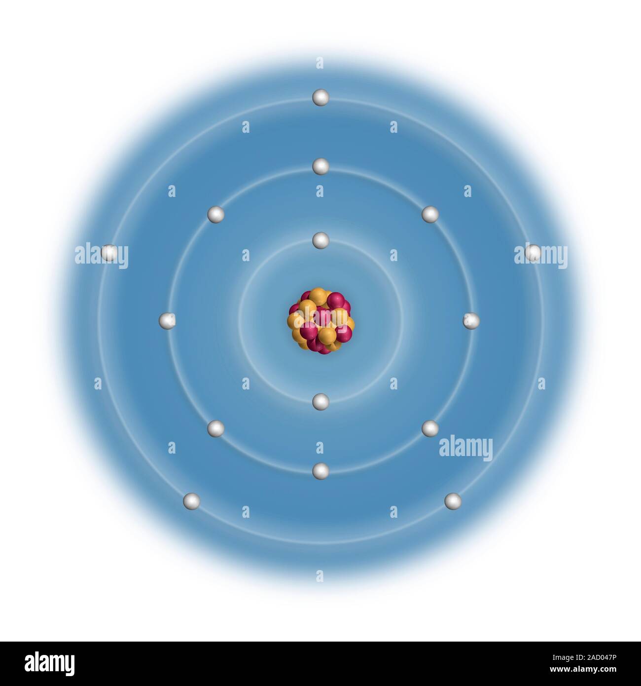 Phosphorus (P). Diagram of the nuclear composition and electron ...