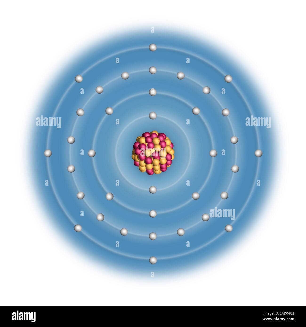 Krypton (Kr). Diagram of the nuclear composition and electron ... Krypton (Kr). Diagram of the nuclear composition and electron ...
