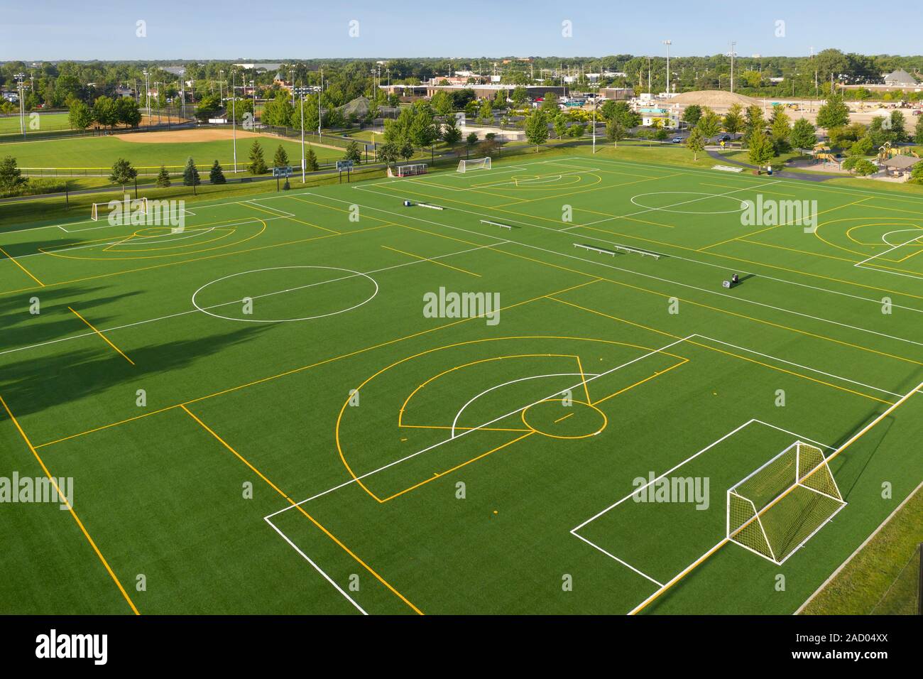 Aerial view multi playfield soccer hi-res stock photography and images ...