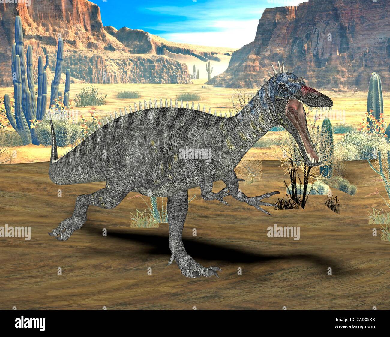 Suchomimus dinosaur. Computer illustration of a Suchomimus sp. dinosaur ...