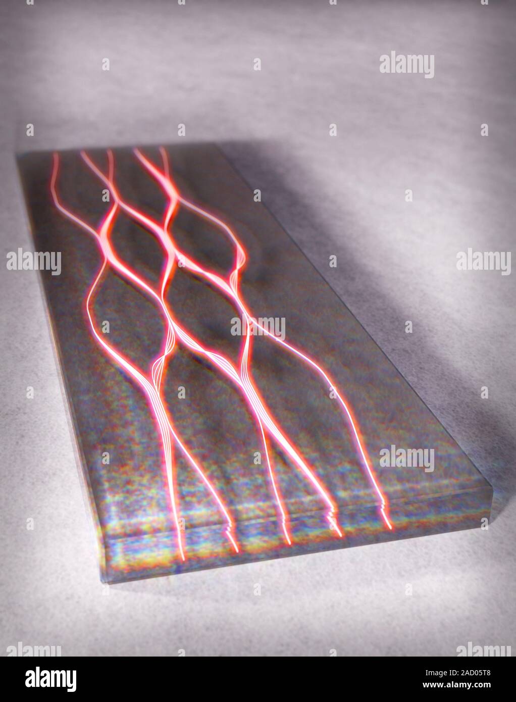 Photon Waveguide Computer Illustration Of A Waveguide Being Used To