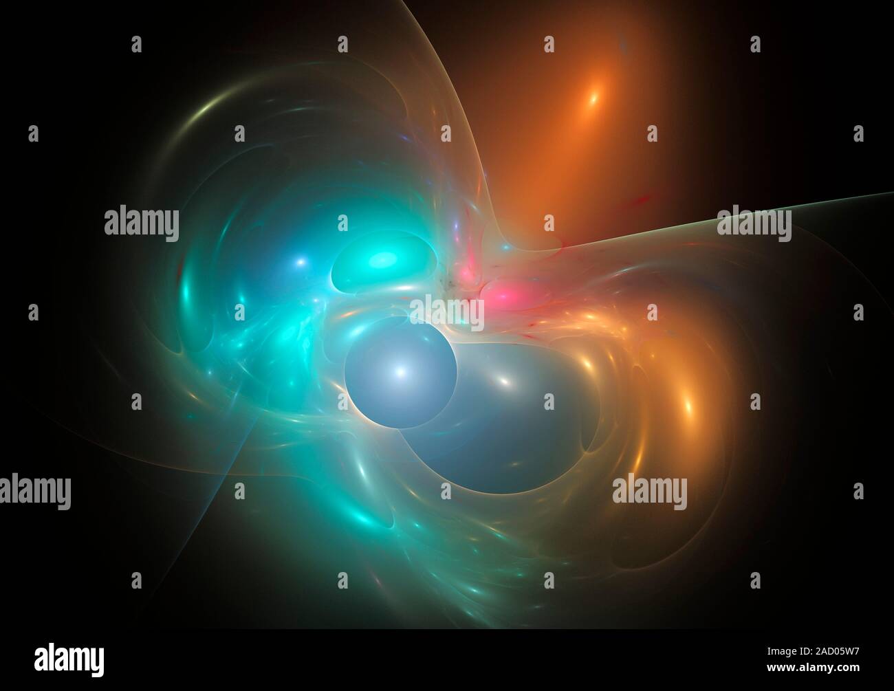 Gravitational lensing, conceptual image. Computer illustration ... Gravitational lensing, conceptual image. Computer illustration ...