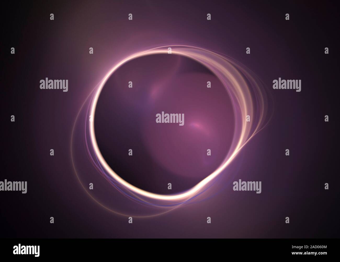 Vibrating superstring, conceptual image. Computer illustration of a ...